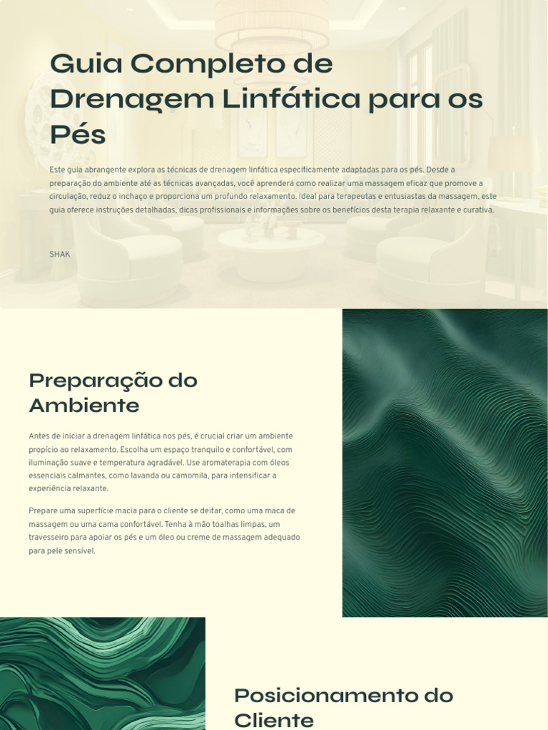 Drenagem Linfática: Guia para os Pés | PDF | Massagem | Sistema linfático