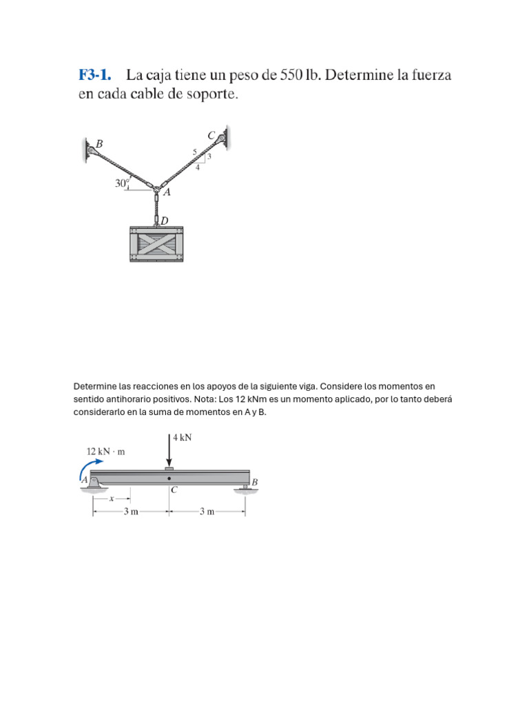 Tarea de Estática | PDF