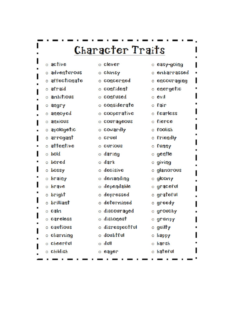 Character Traits | PDF