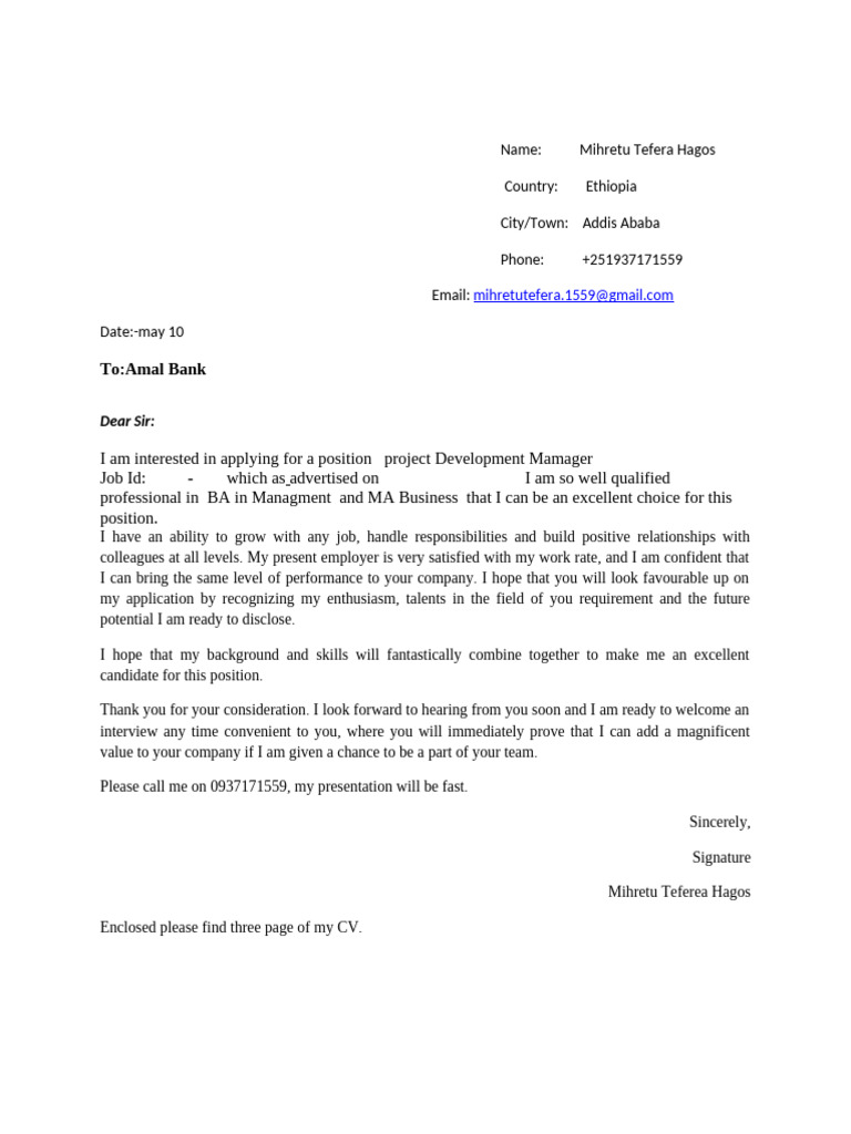 Mihretu Last Cv | PDF