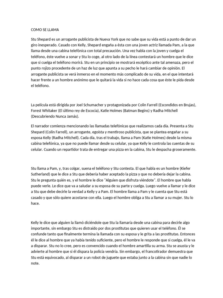 "La llamada mortal de Stu Shepard" | PDF