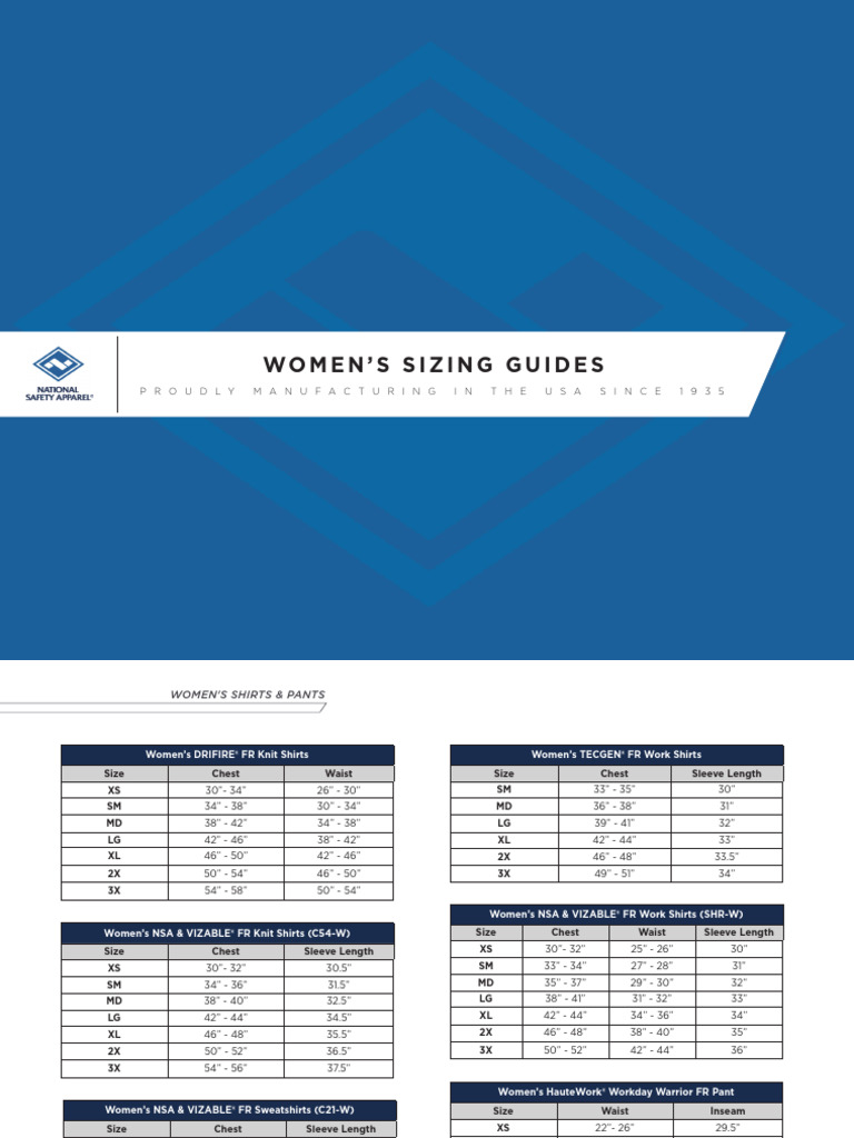 Women s Sizing Guide 1 | PDF | Seam (Sewing) | Trousers