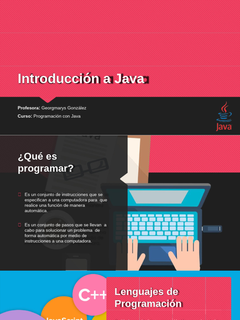 Clase 1 - Introducción A Java | PDF | Java (lenguaje de programación) | Entorno de desarrollo ...