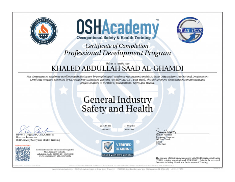 Khaled Abdullah Saad Al-Ghamdi - Program - 30G | PDF | Working Conditions