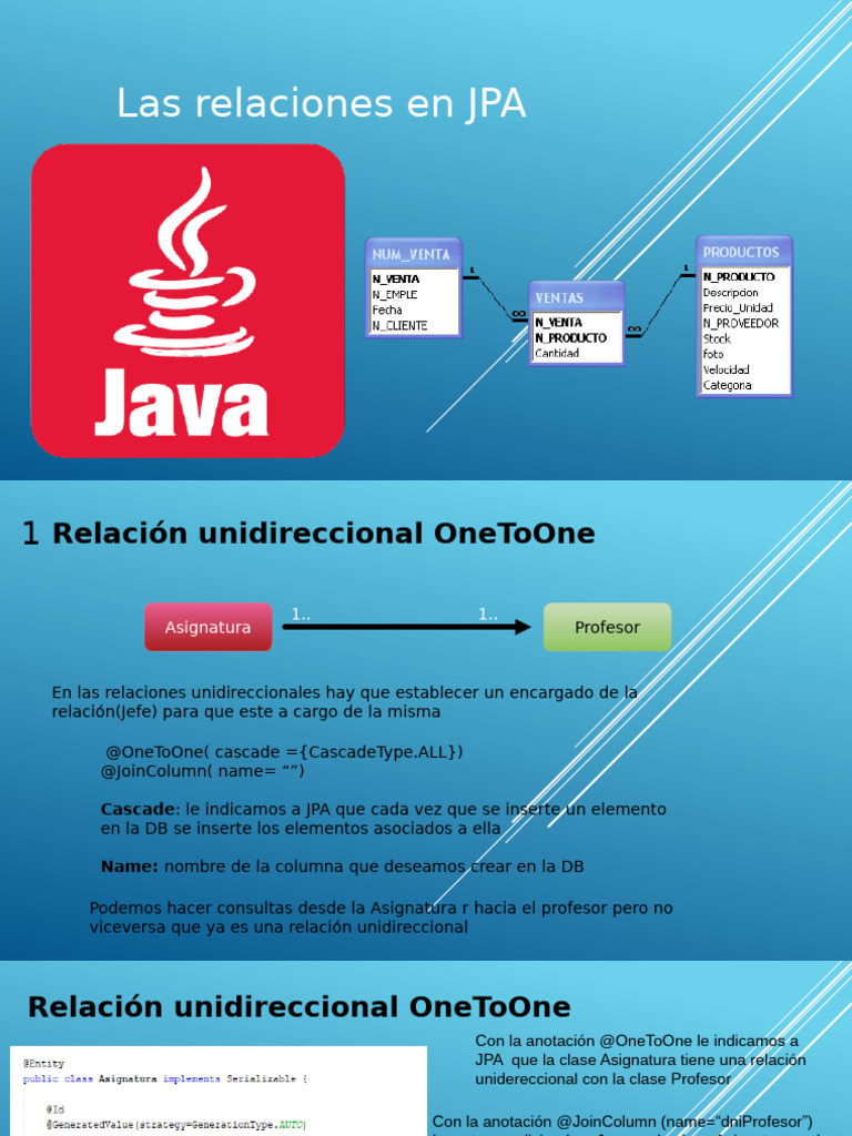 Clases 19 - Relaciones en JPA | PDF
