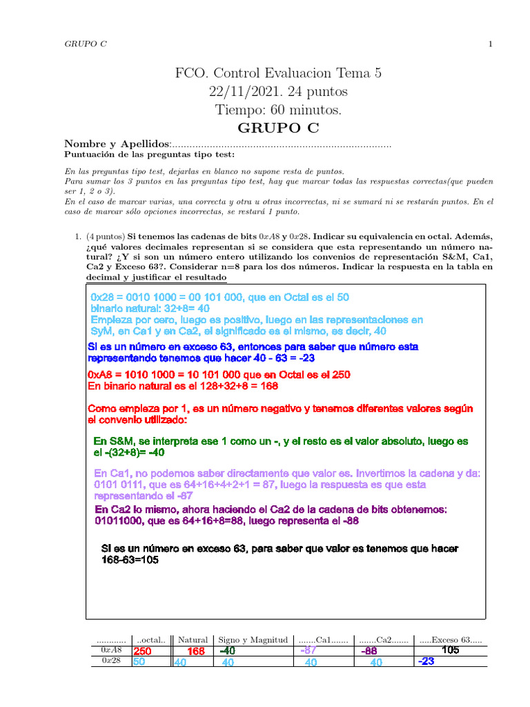 controltema5-C-21-22-SOL - PROB | PDF | Decimal | Teoría de la computación