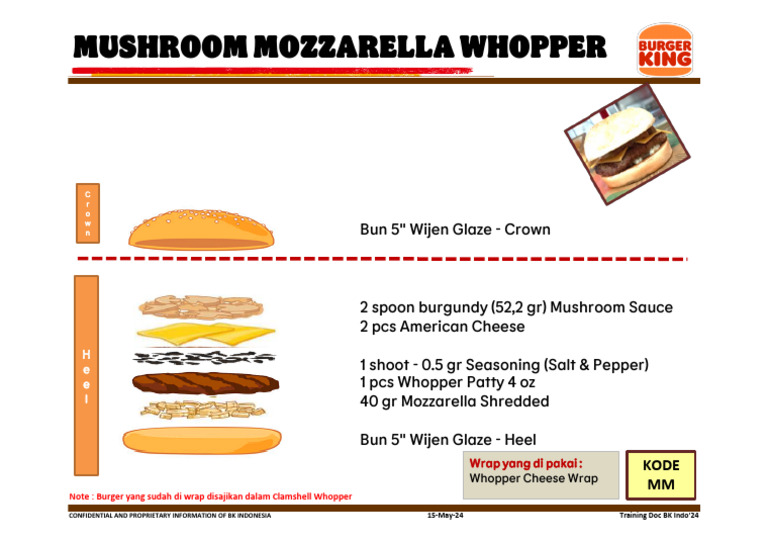 PB Mushroom Mozzarella Whopper - 021224 | PDF