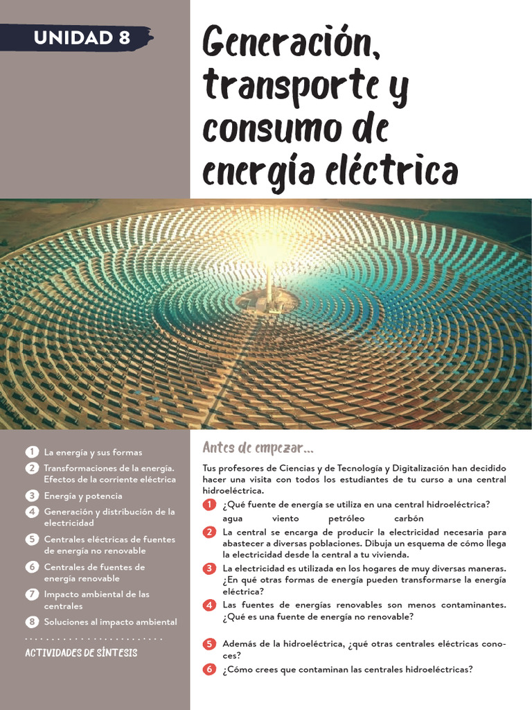 073 082 Actecno 3eso U08ss Generación | PDF | Energía renovable | Ingenieria Eléctrica