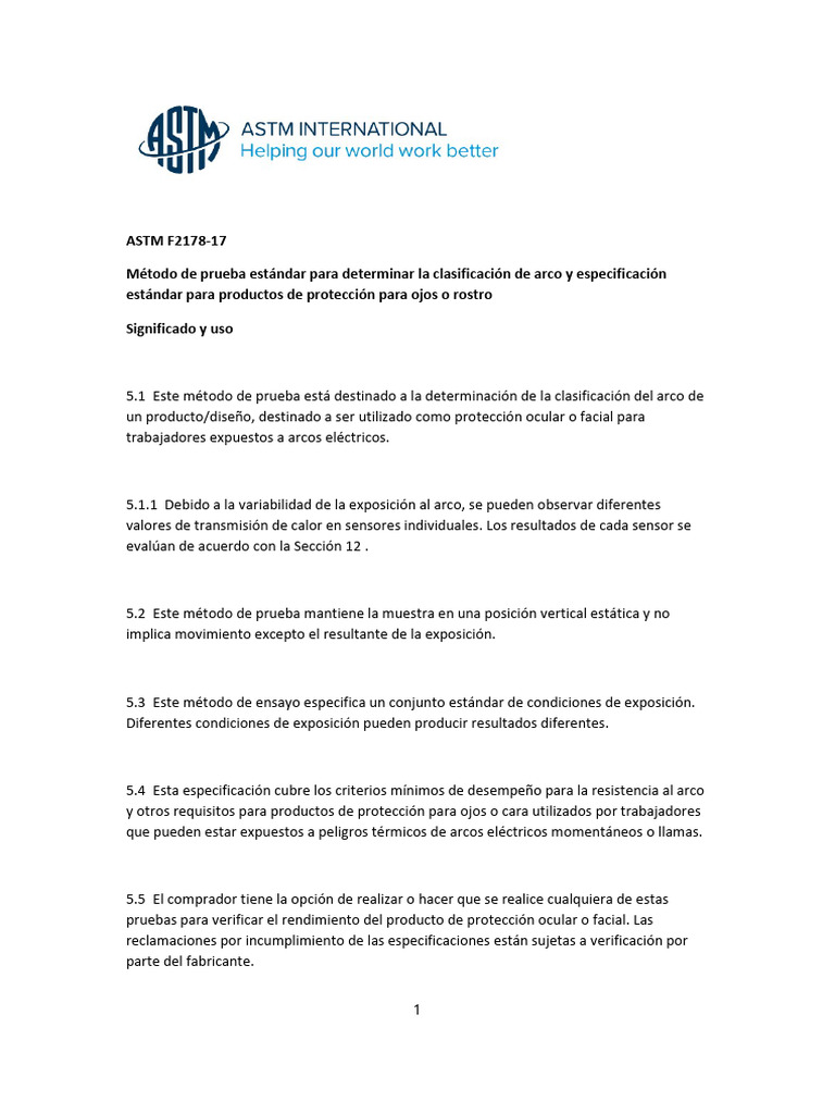 Astm F 2178 Certificado | PDF | Lentes