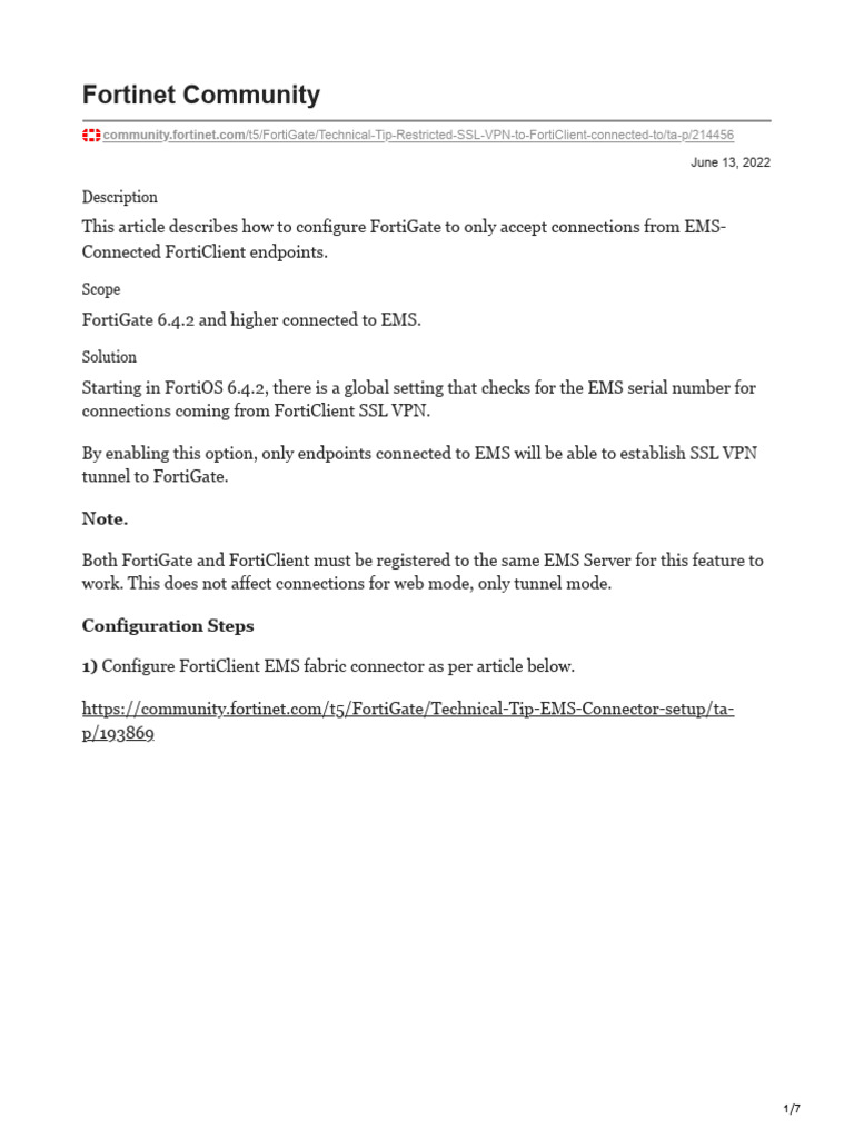 EMS-Restricted SSL VPN on FortiGate | PDF | Transport Layer Security | Debugging