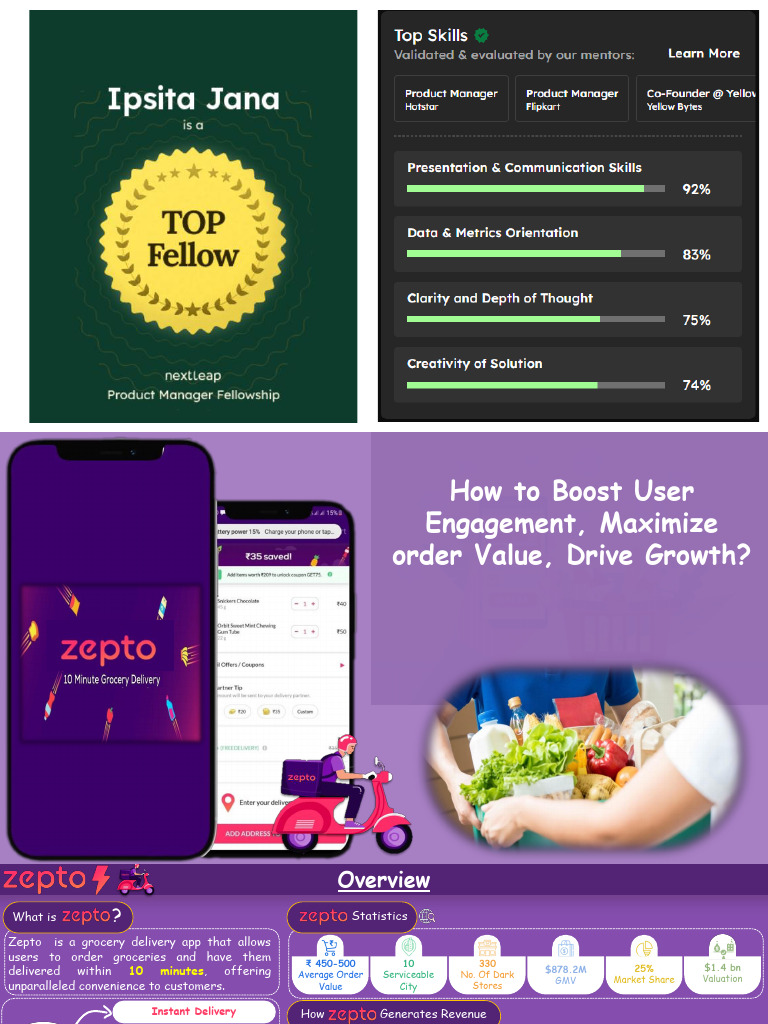 Zepto - How To Boost User Engagement - Maximize Order Value | PDF ...
