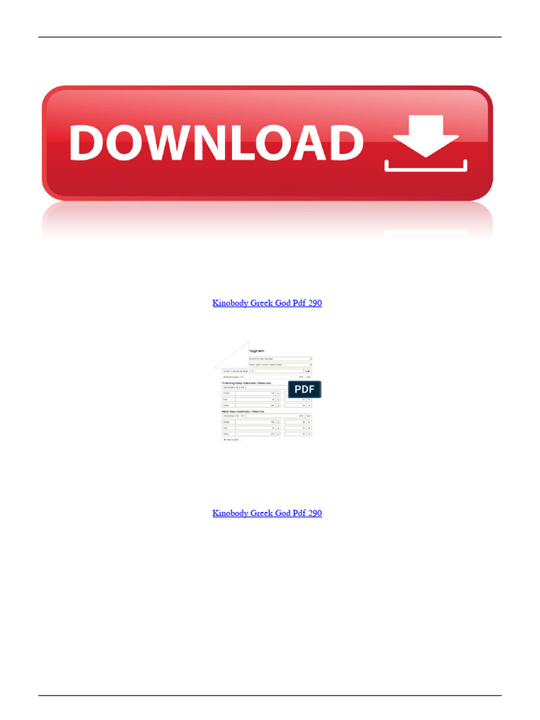 Kinobody Greek God PDF 290 | PDF