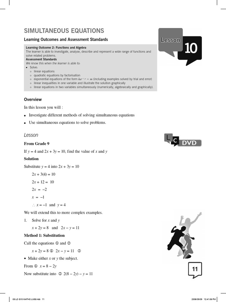 SIMULTANEOUS_EQUATIONS | PDF | Equations | Algebra