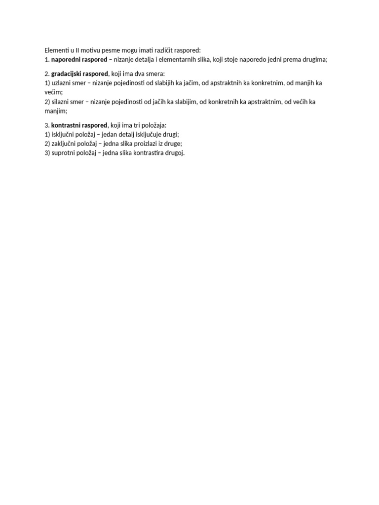 Lirska Pesma Se Odlikuje Specifičnom Sadržinom | PDF