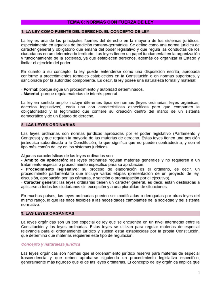 Tema 6 Consti Janire PDF | PDF | Constitución | Estado (política)
