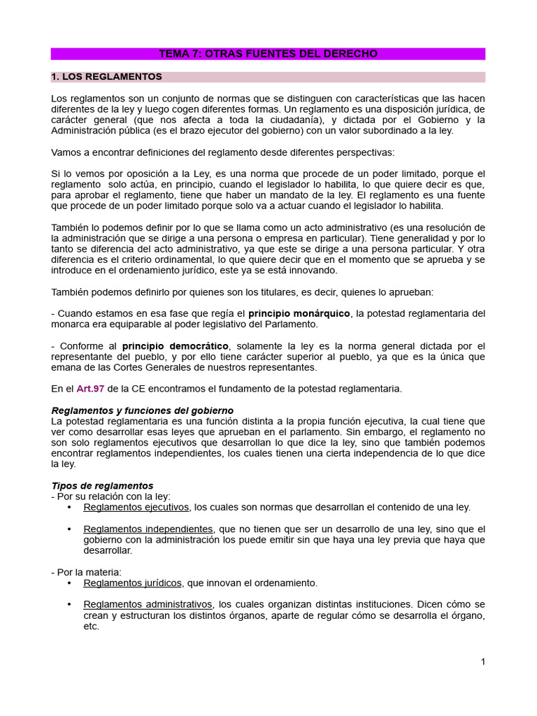 Tema 7 Consti Janire PDF | PDF | Regulación | Caso de ley