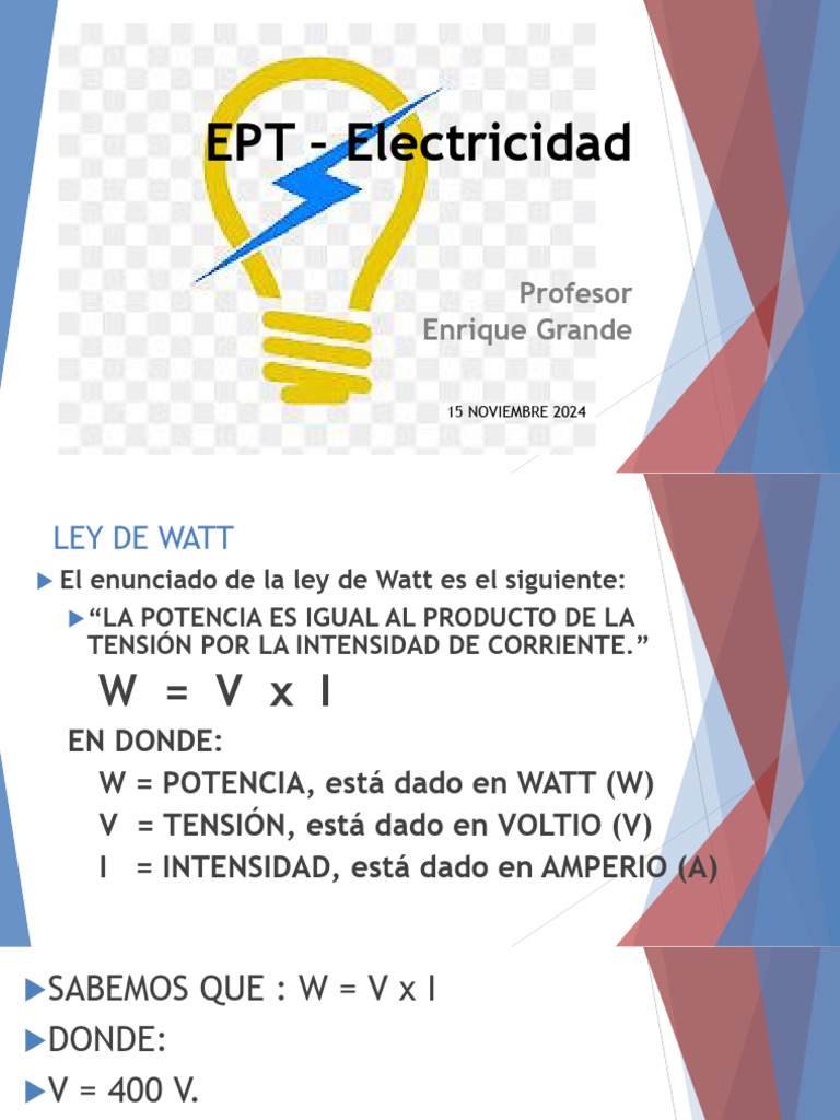 Ley de Watt | PDF