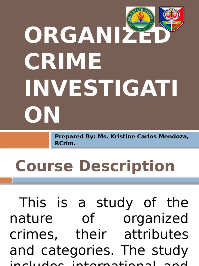 Organized Crime and Its Categories | PDF | Organized Crime | Crimes