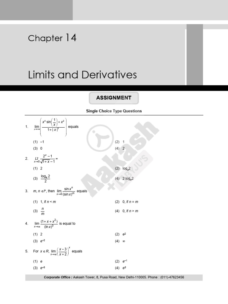 14. Limits and Derivatives Final | PDF | Mathematics | Mathematical Objects