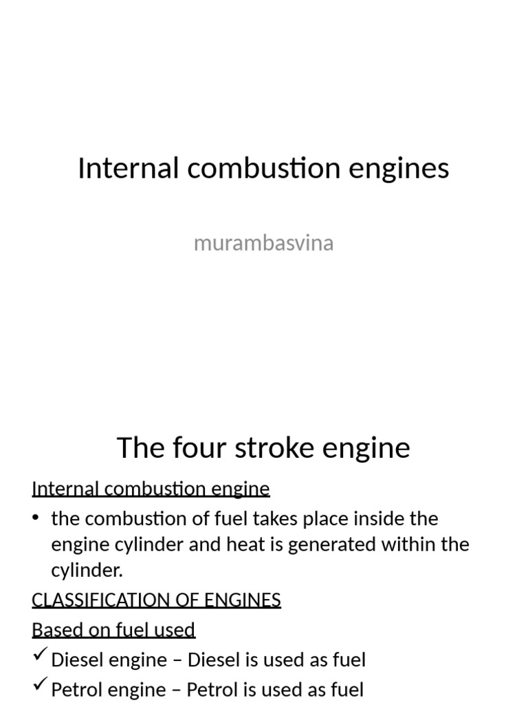 Internal Combustion Engines Physics Form 3 | PDF | Internal Combustion ...