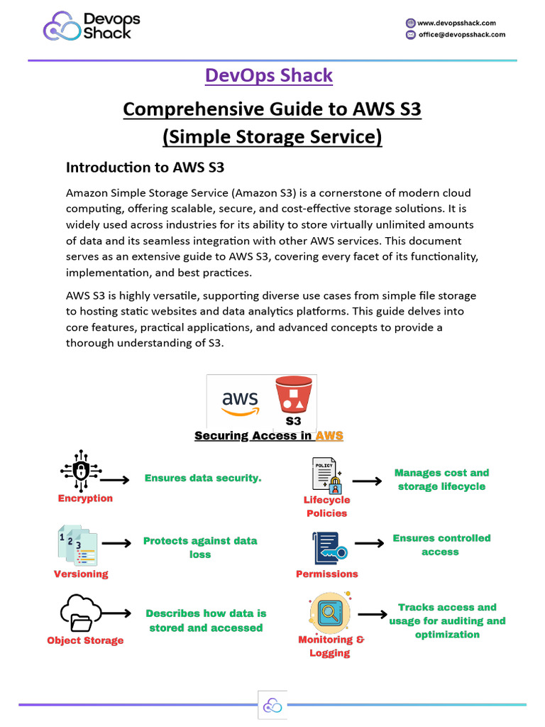 AWS S3 Comprehensive Guide | PDF | Amazon Web Services | Information Technology