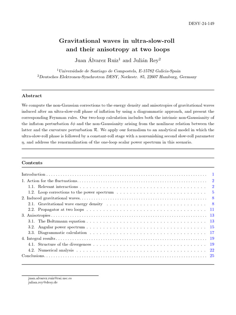 Gravitational Waves in Ultra-Slow-Roll | PDF | Waves | Gauge Theory