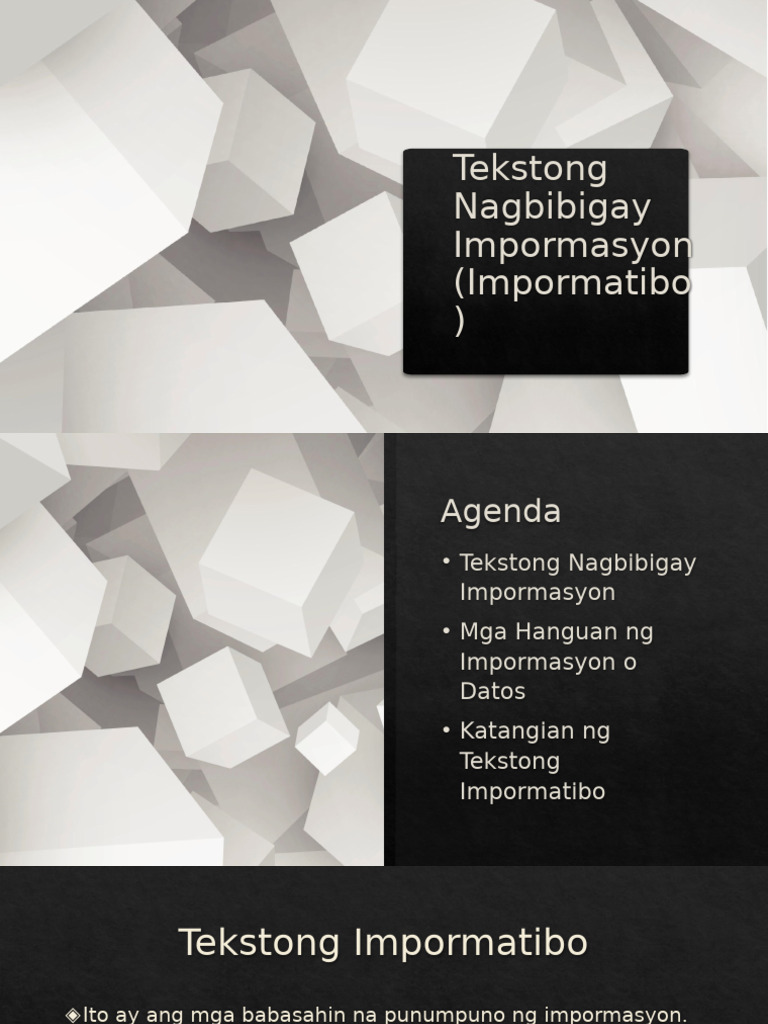 Tekstong Nagbibigay Impormasyon Impormatibo | PDF