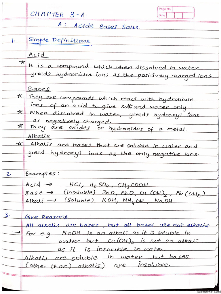 CHP 3A Acids Bases Salts-A | PDF