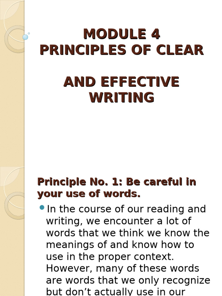 Clear and Effective Writing Principles | PDF | Grammatical Number | Verb