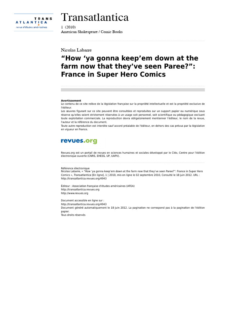 American Shakespeare - Comic Books - PDF Room | PDF | Superheroes | Comics