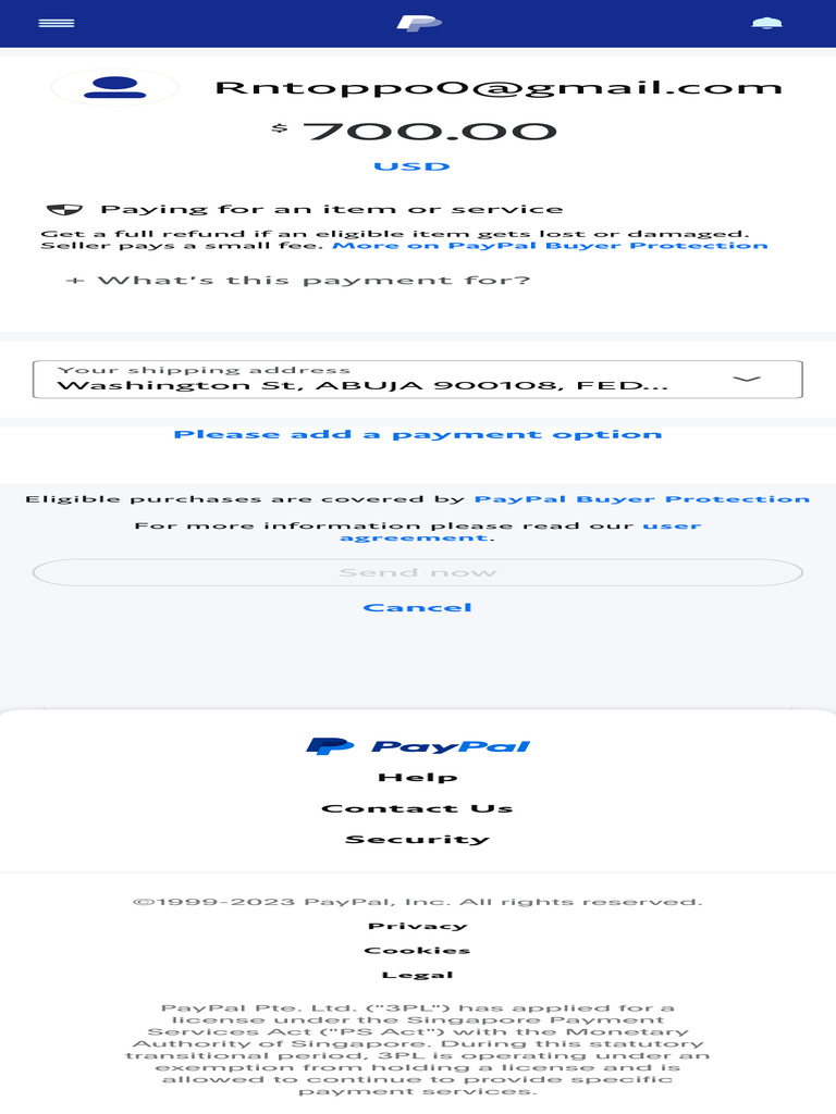 PayPal Make A Payment Preview | PDF