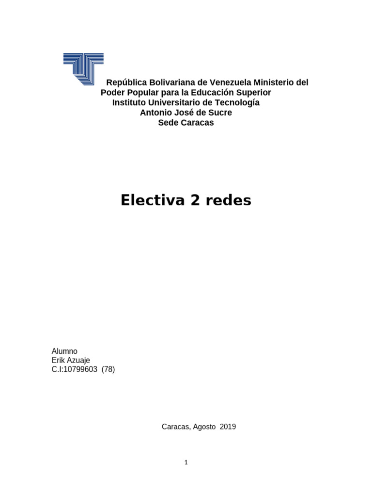 Electiva 2 Modelo OSI | PDF | Red de computadoras | Protocolos de internet
