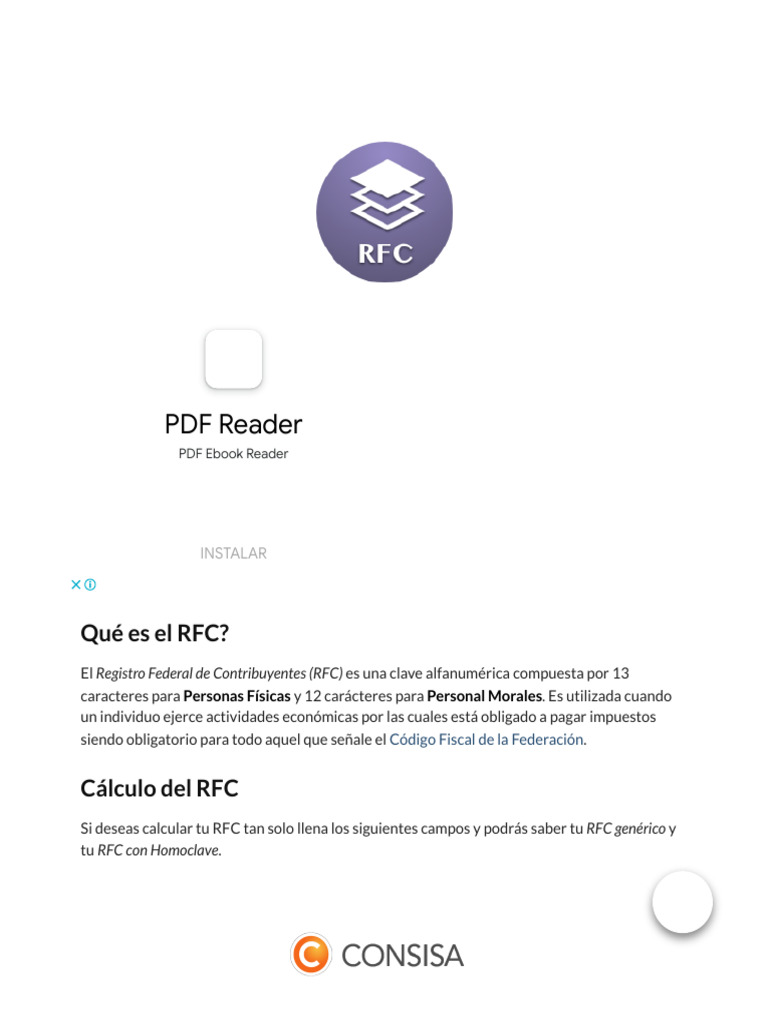 ¿Qué es el RFC y cómo calcularlo? | PDF