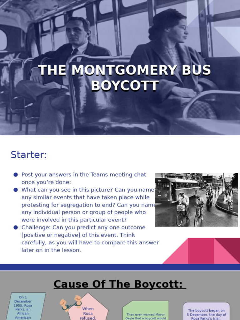 The Montgomery Bus Boycott - Group 2-2 | PDF | Rosa Parks | Montgomery