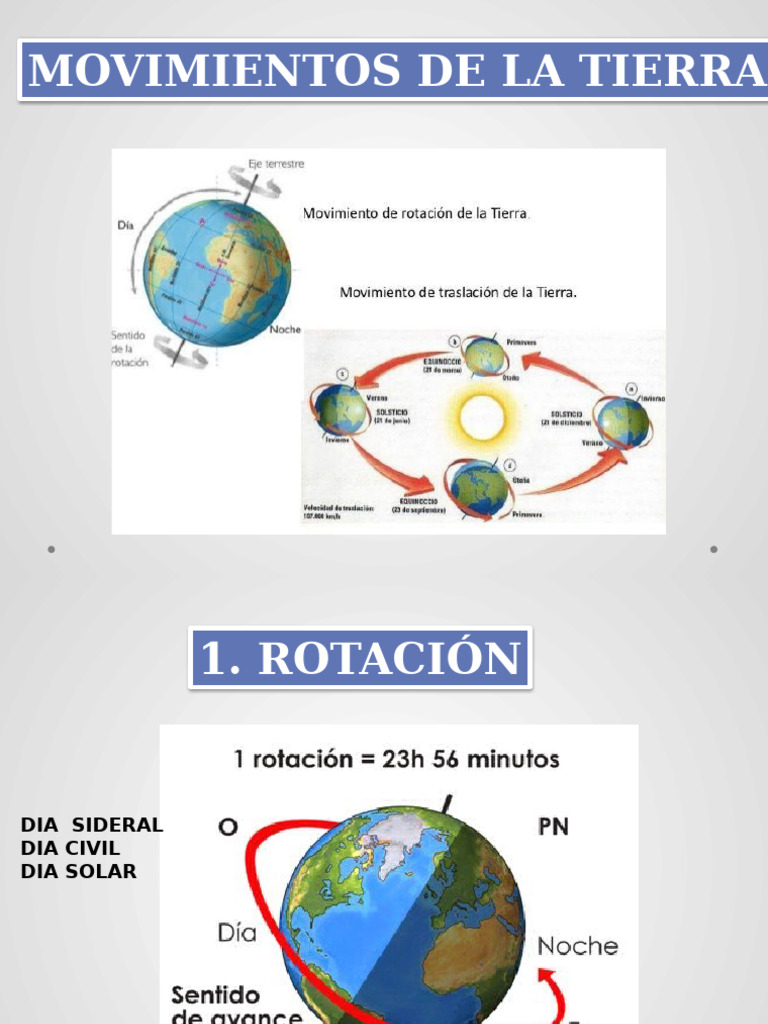 Movimientos de La Tierra (1) .PPTXHDH | PDF