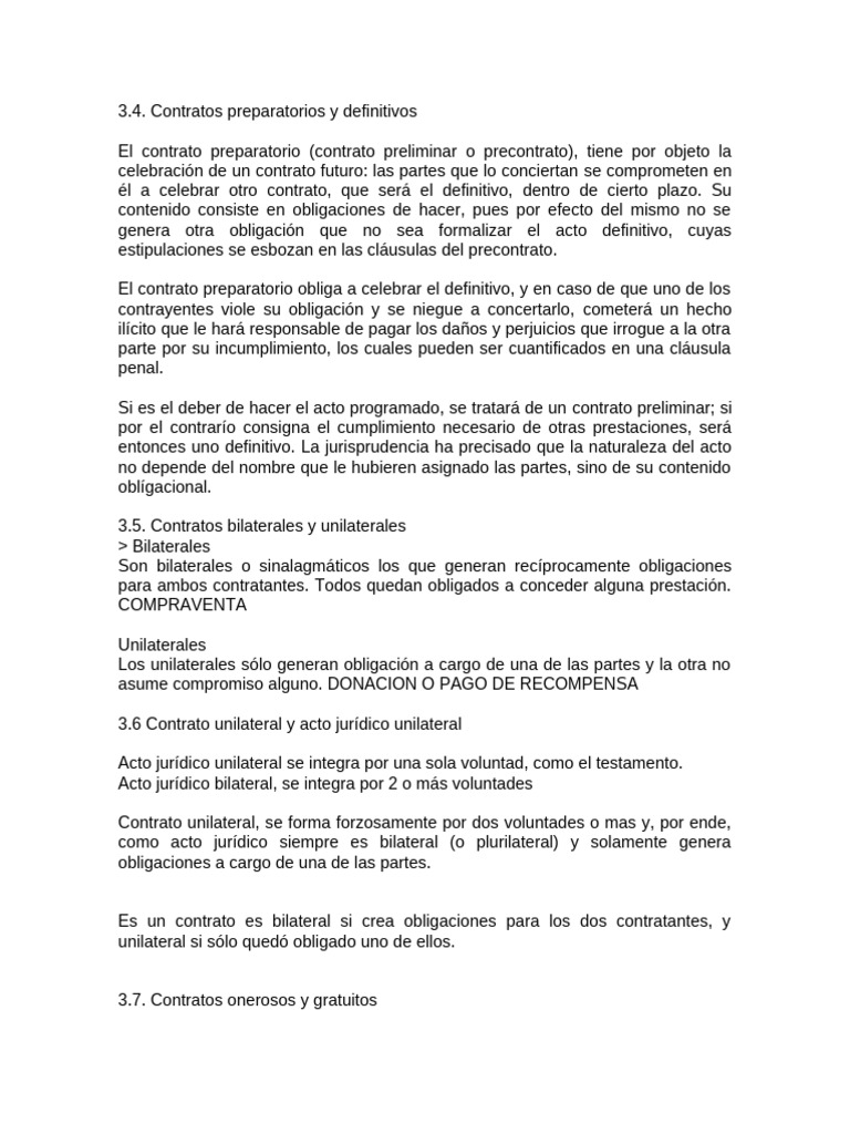 Caracteristicas de Los Contratos | PDF | Ley común | Derecho privado