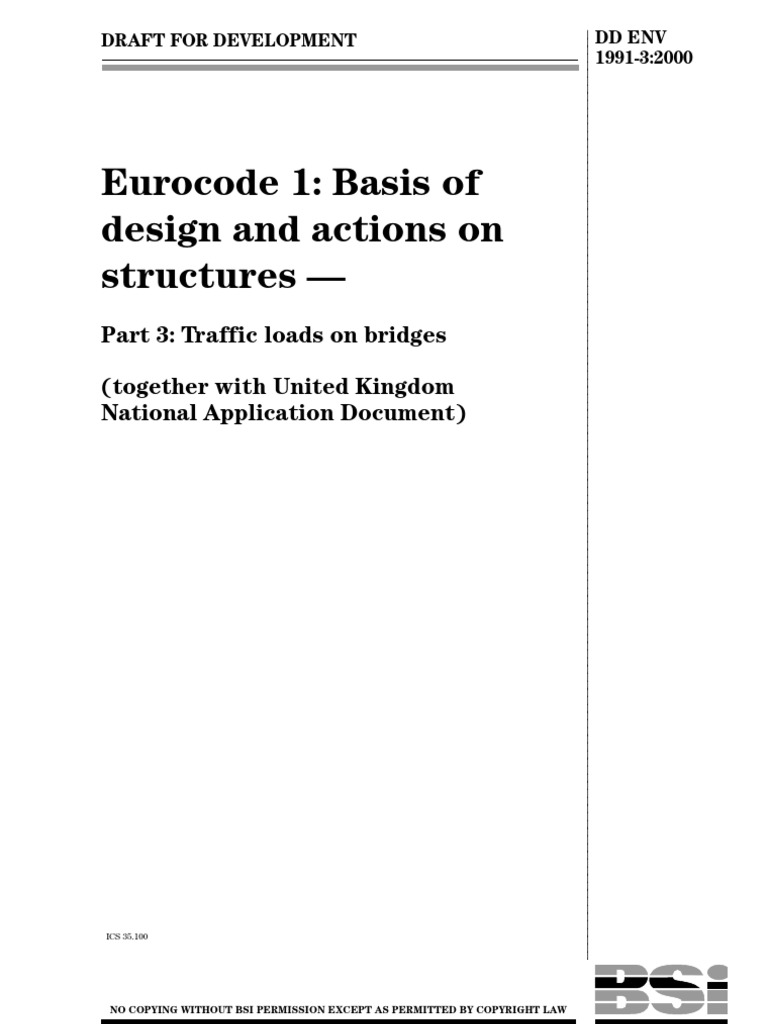 Eurocode 1.3 Basis of Design and Actions On Structures | PDF | Fatigue ...