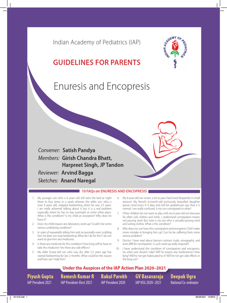 Guideline For Enuresis and Encopresis | PDF | Constipation | Nocturnal ...