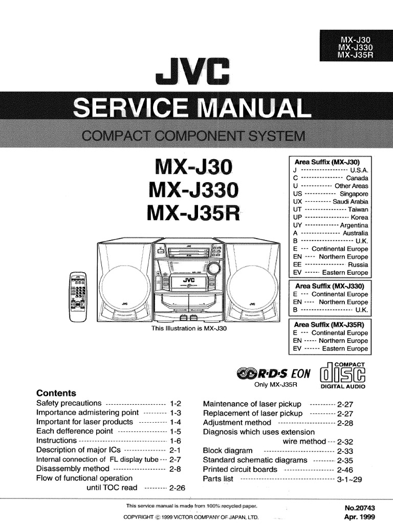 JVC mx-j30 mx-j330 mx-j35r | PDF