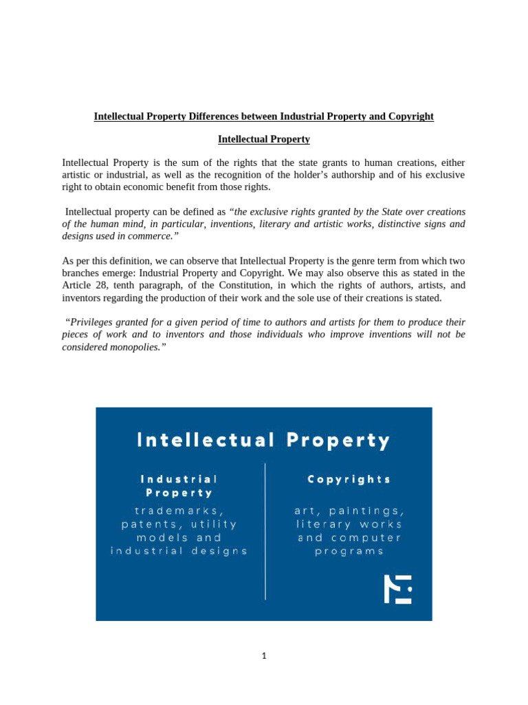 Differences Between Copyright and Industrial Design Right | PDF ...