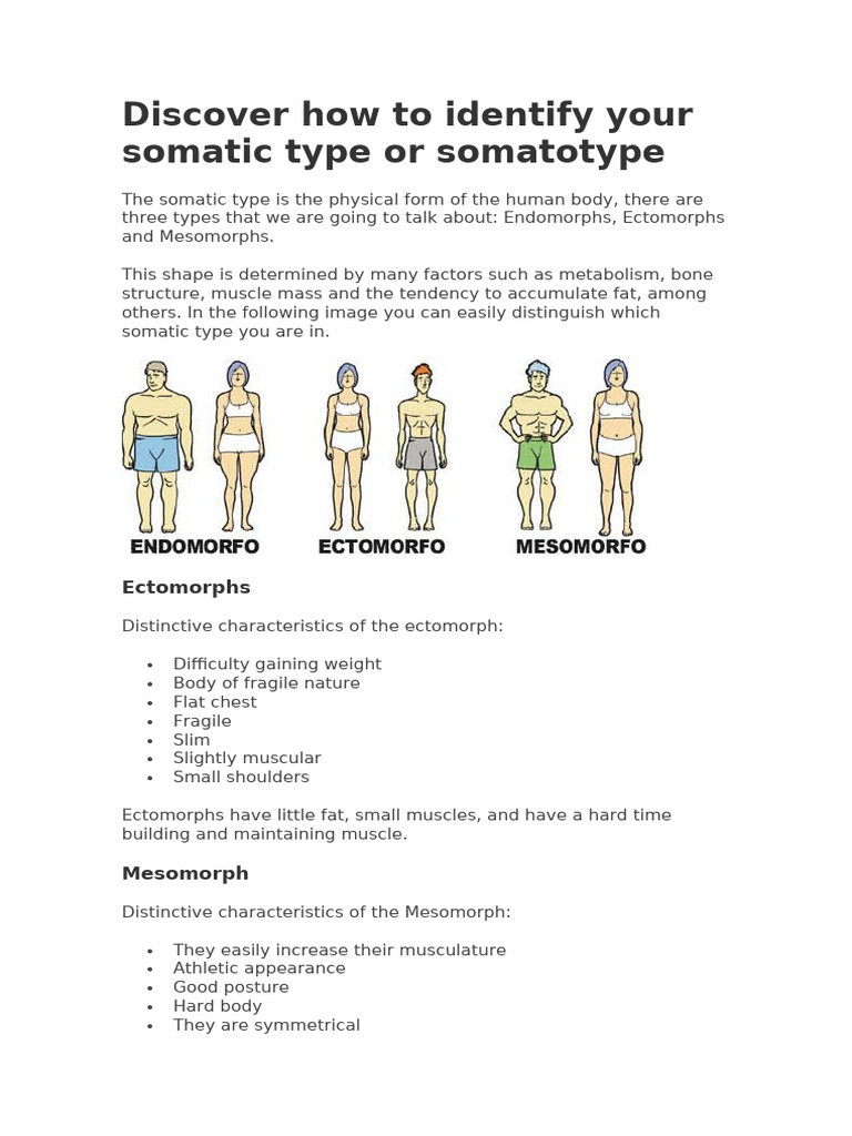 Identify Your Somatic Body Type | PDF | Skeletal Muscle | Dieting