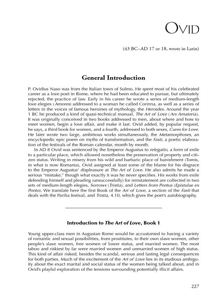 9. Ovid - Ars Book 1 (2) | PDF