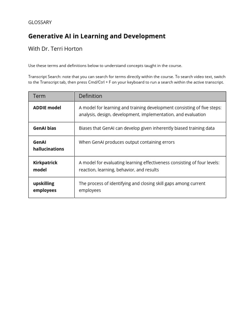 Gen AI Learning Development | PDF