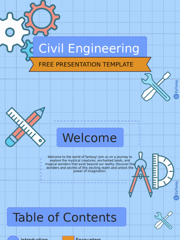Civil Engineering PPT Template by EaTemp | PDF | Elves | Dragon Civil Engineering PPT Template by EaTemp | PDF | Elves | Dragon