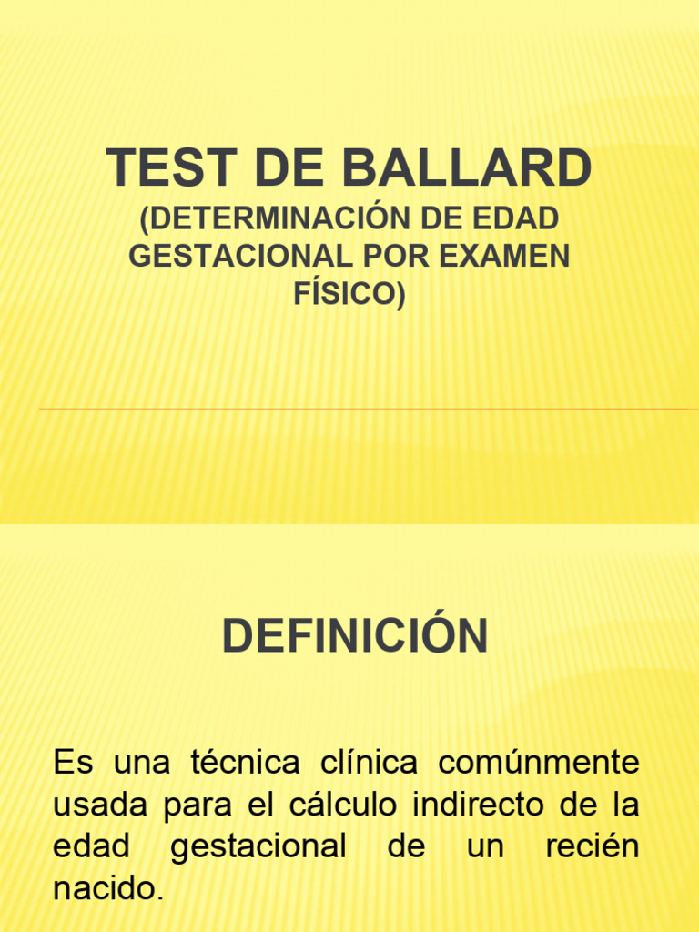 Test de Ballard | PDF