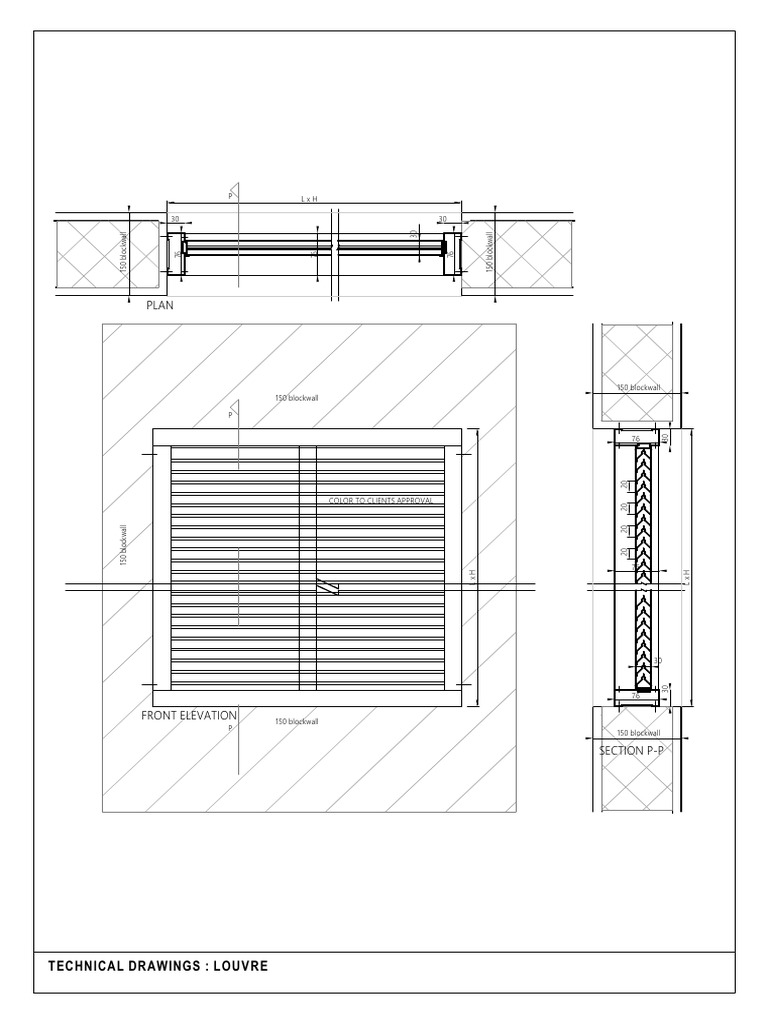 Technical Drawings for Louvre Details | PDF