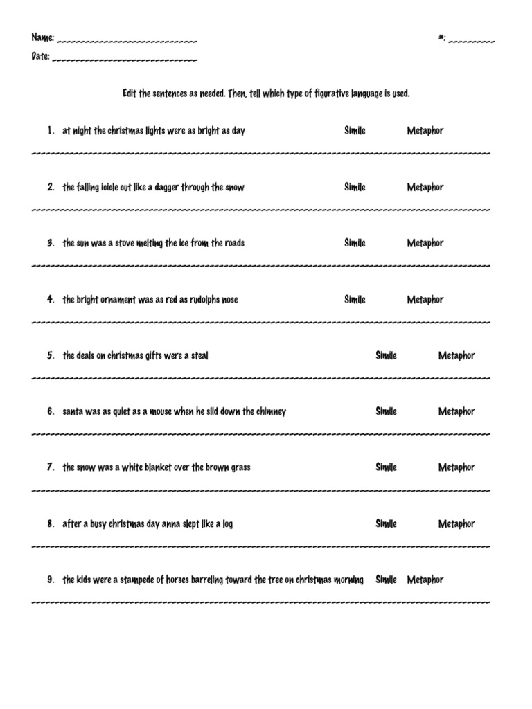 WinterGrammarWorksheet 1 | PDF