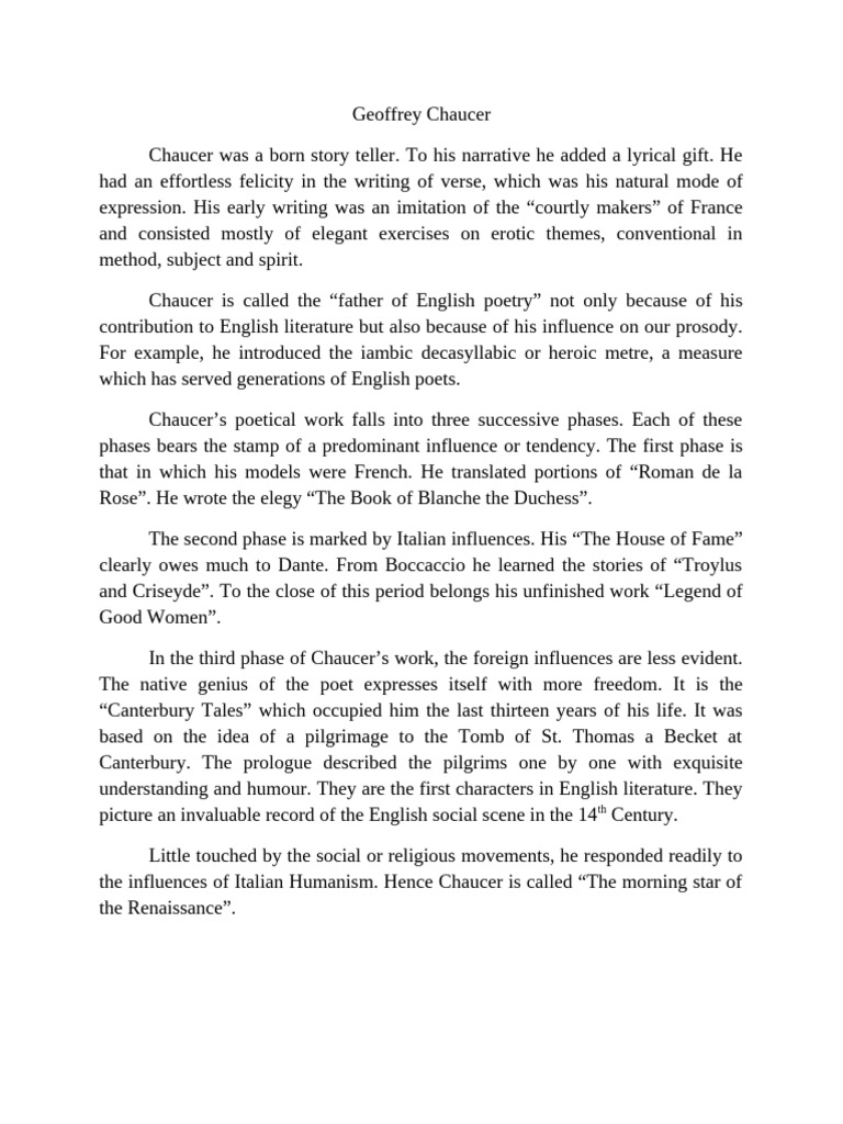 Chaucer | PDF