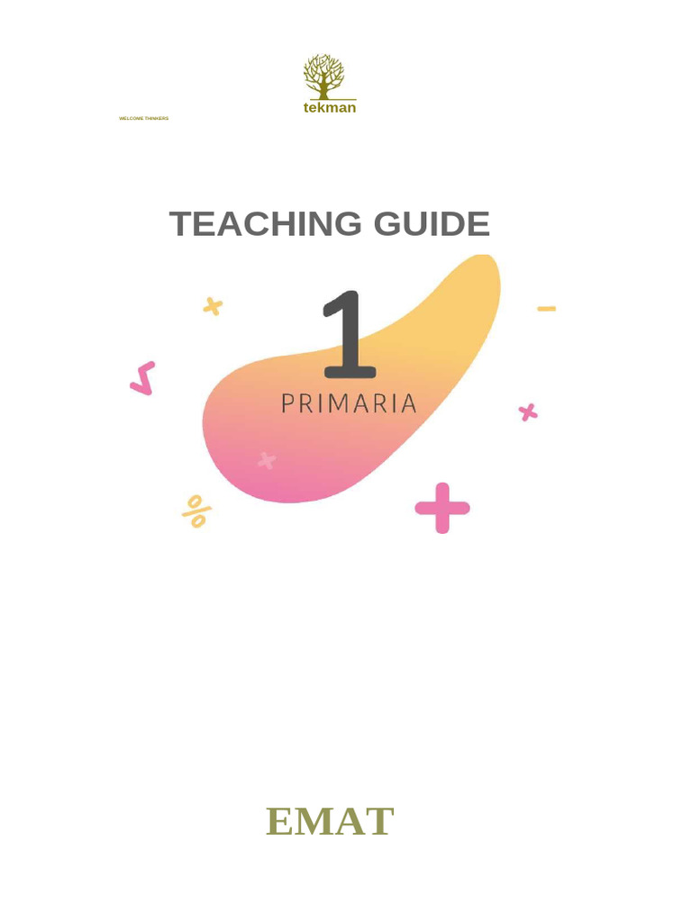 Teaching Guide EMAT 1 | PDF | Thought | Mathematics
