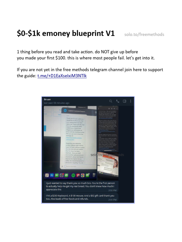 $0-$1k Emoney Blueprint V1 | PDF | Computing